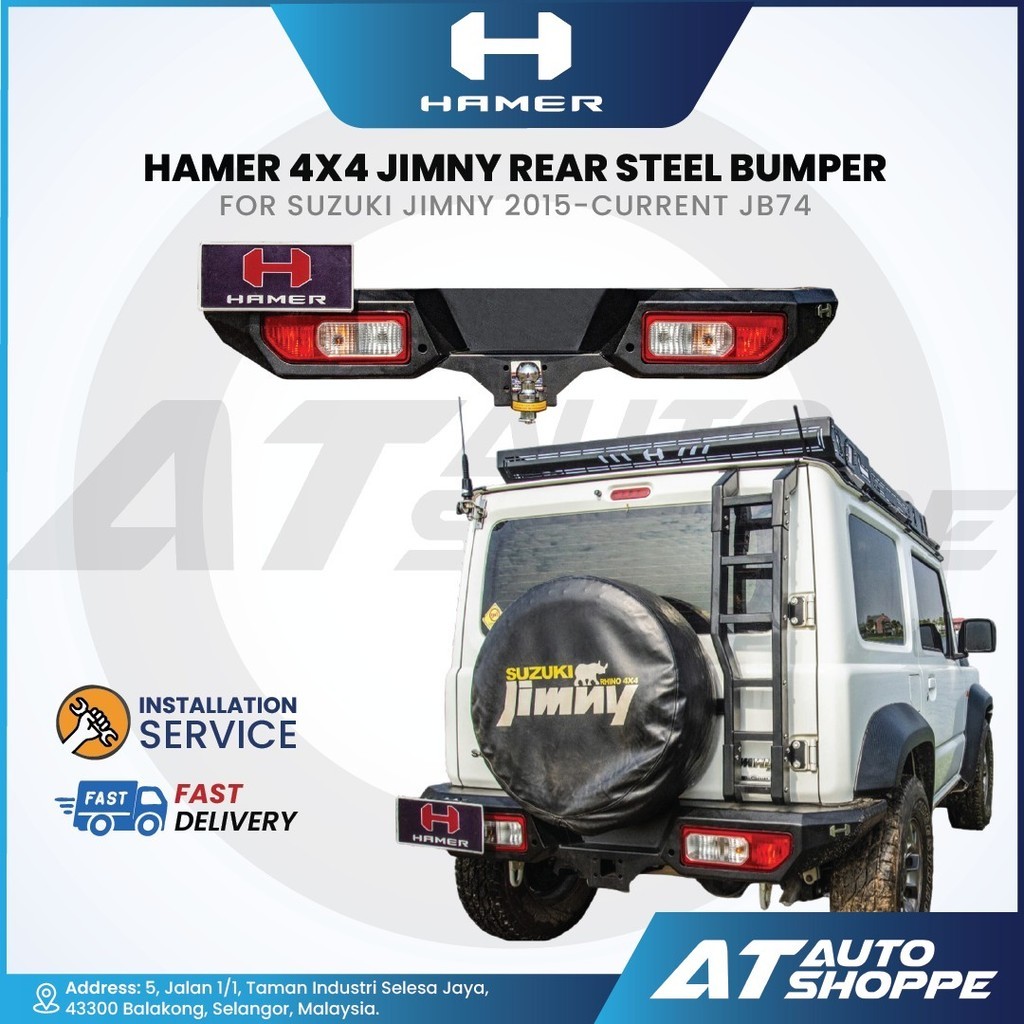 Hamer 4X4 Jimny Rear Steel Bumper For Suzuki Jimny 2015-Current JB74 ...