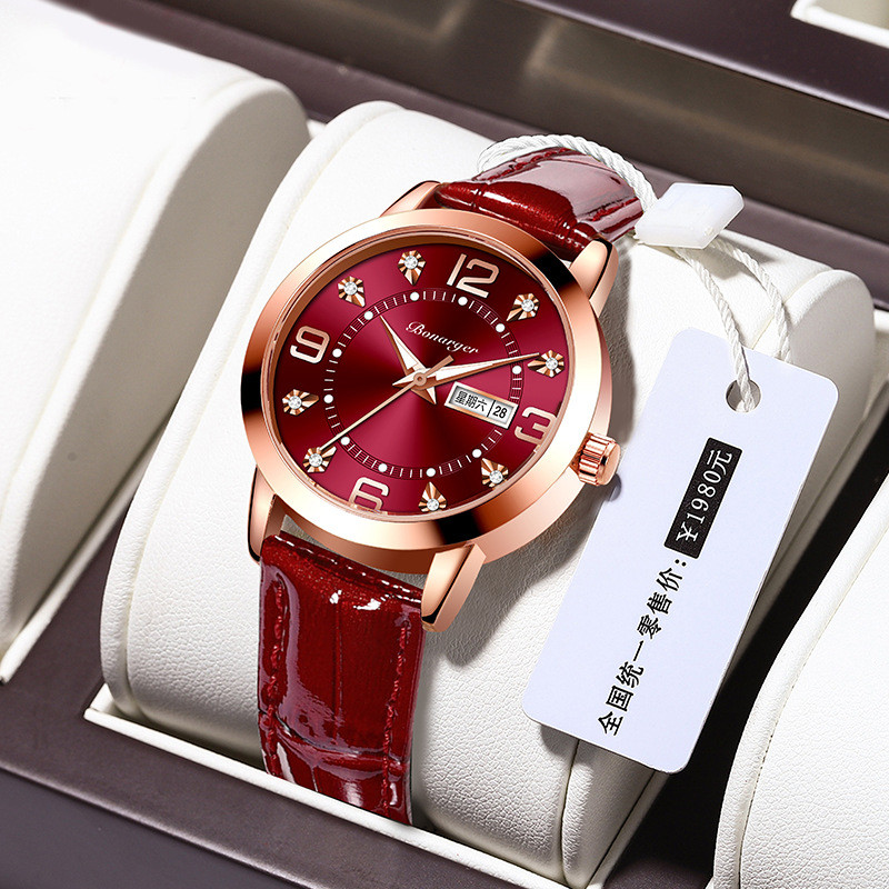 High-end Waterproof Luminous Ladies Watch Quartz Watch Student Watch ...