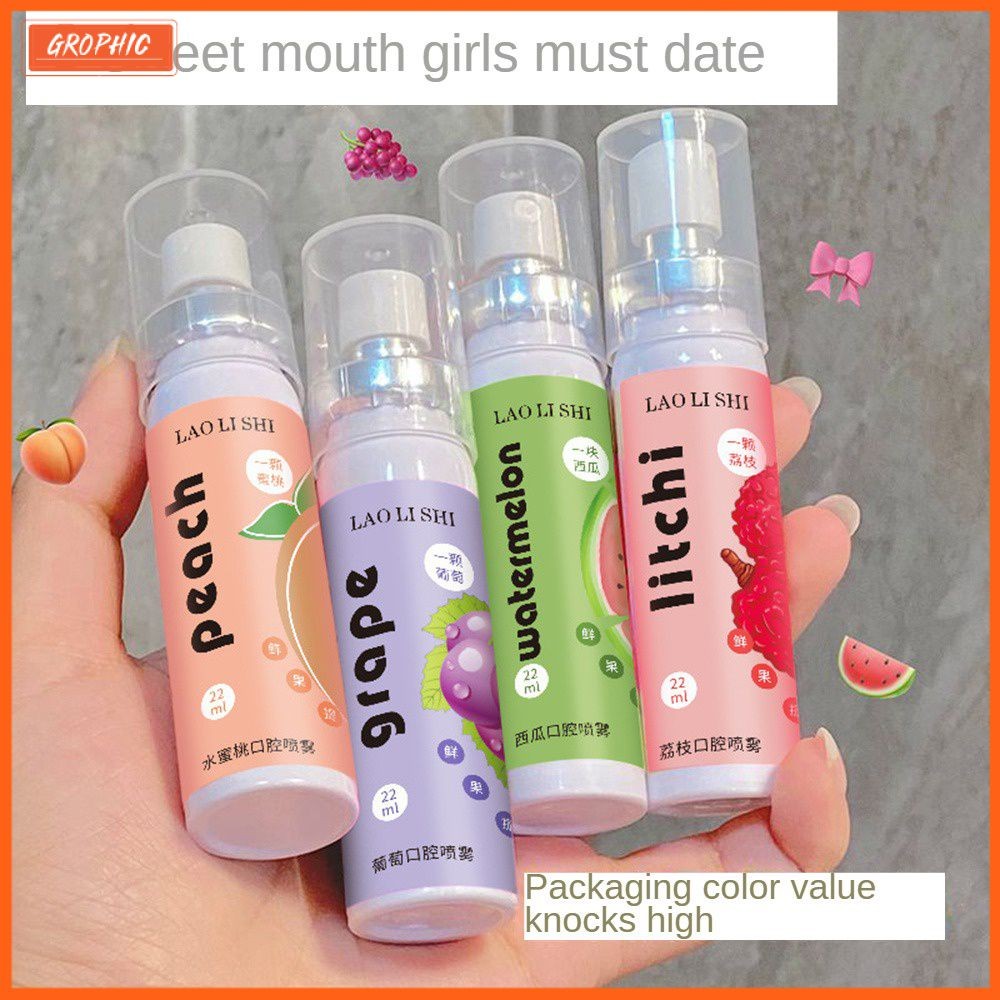 Oral Hygiene Peach Mouth Spray Fruit Long lasting Mouth Spray Long ...