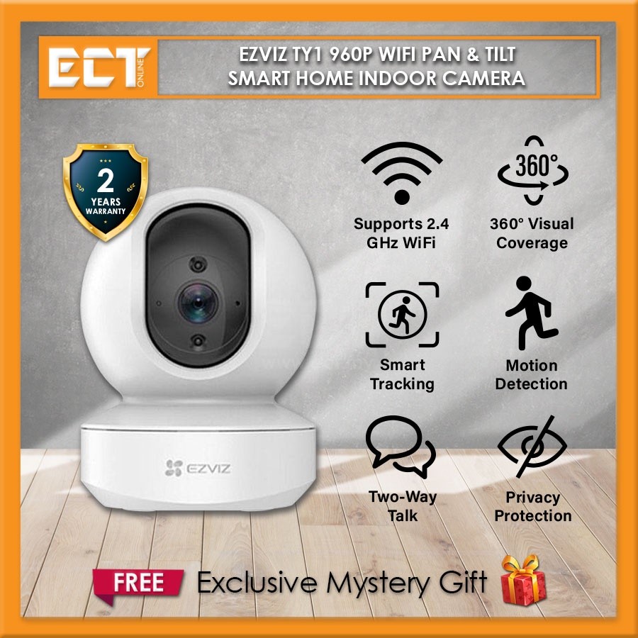 Ezviz TY1 2MP / 4MP 360° Panoramic Smart WiFi Pan & Tilt Camera with IR ...