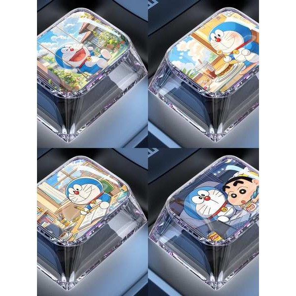 cute keycap keycaps Kekunci Ctrl single Doraemon win Blue Fatty ...