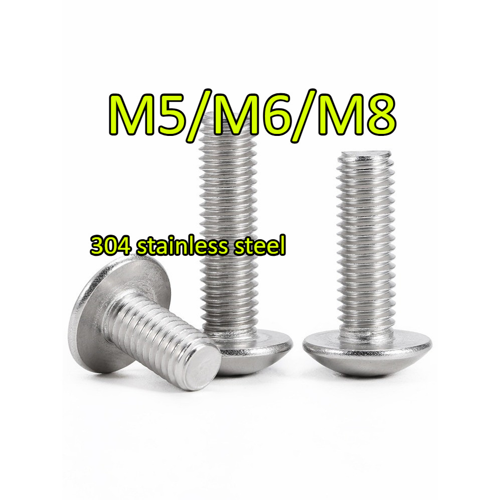 304 Stainless Steel Large Flat Head Screw Umbrella Head Screw M5/M6/M8 (JSK-YL-MY) | Shopee Malaysia
