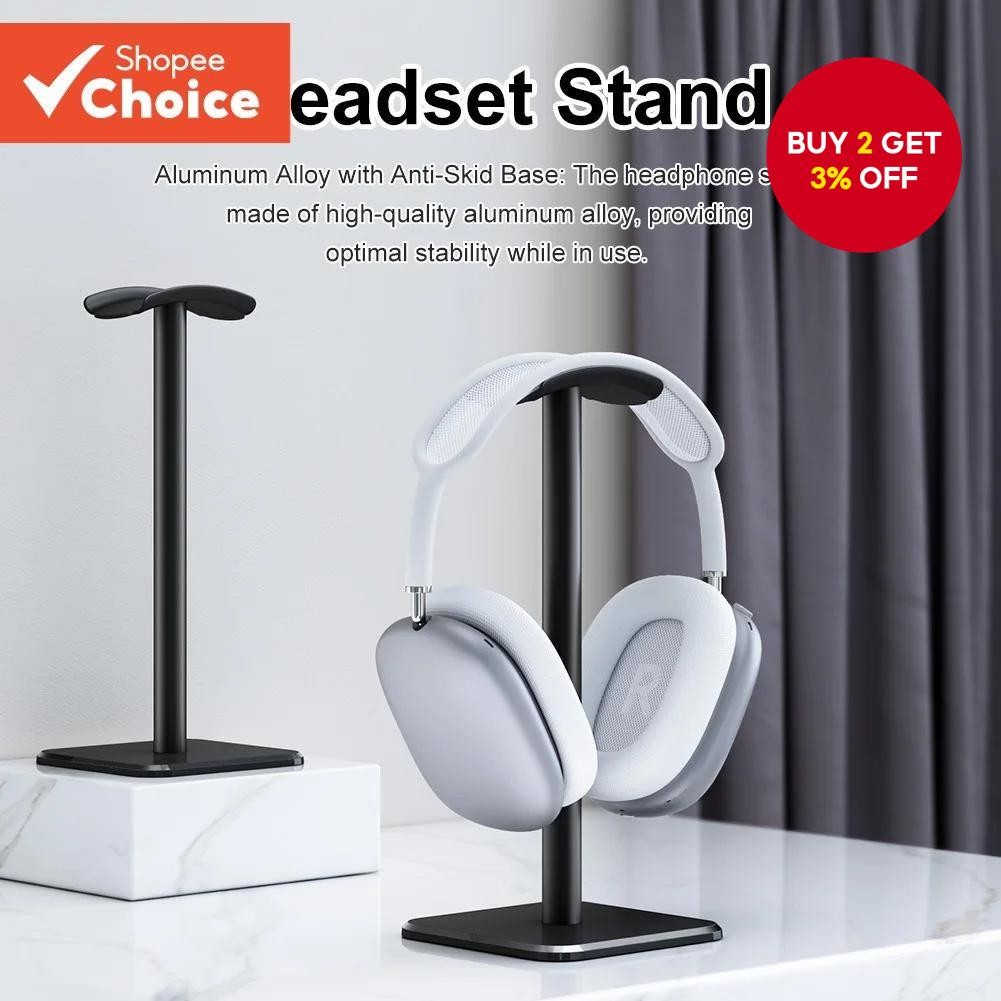 Aluminium Alloy Headphone Stand Holder Space Saving Gaming Headset ...