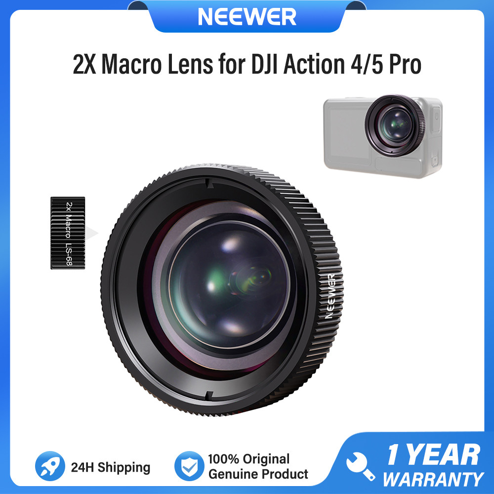 NEEWER 2X Macro Lens for DJI Osmo Action 5 Pro Action 4, Close Up ...