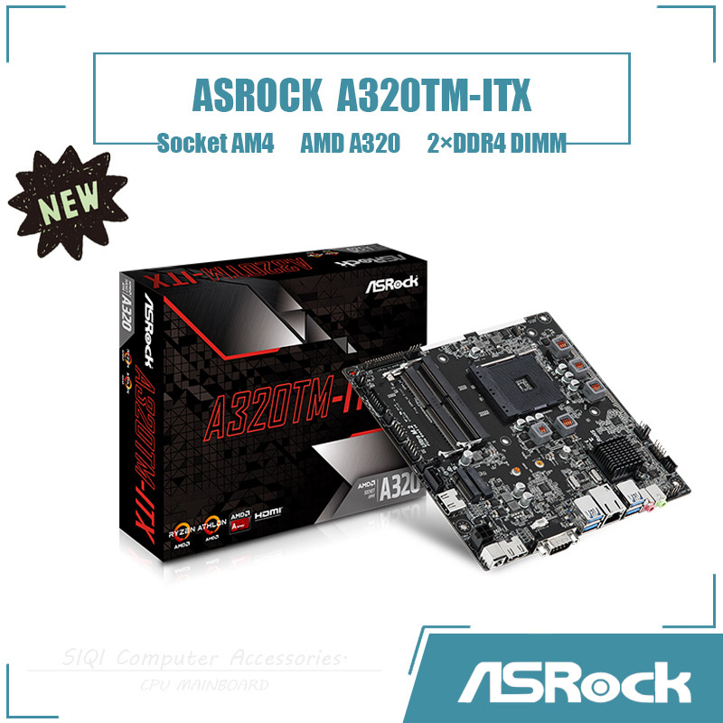 [NEW] Asrock A320TM-ITX Motherboard 2×DDR4 DIMM AMD A320 Socket AM4 ...