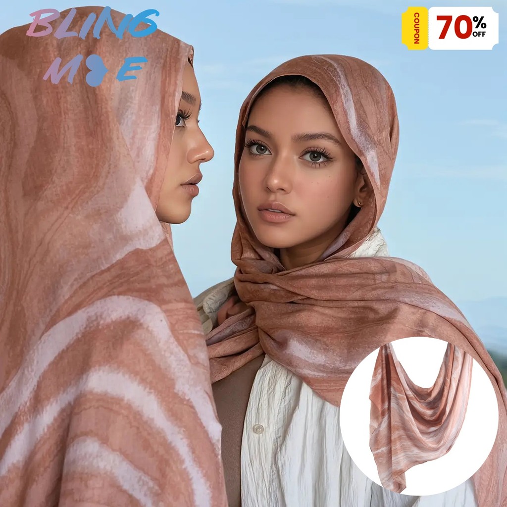 Selendang Tudung hijab galeria hijabistahub 1pc Elegant Pink & White ...