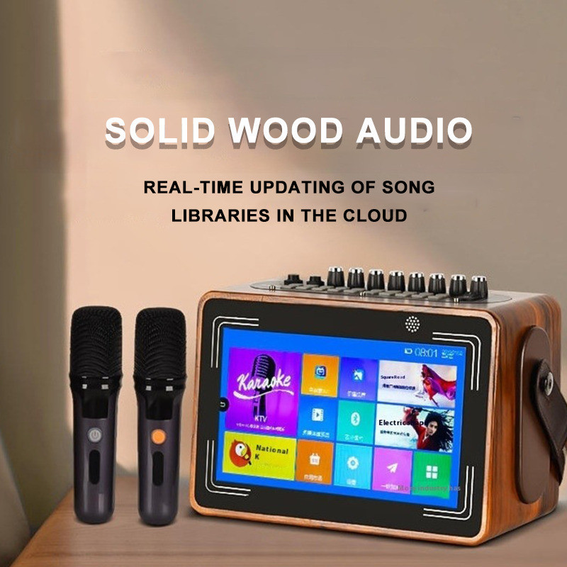 Karaoke Set Portable Mobile Home Audio Display Screen Speaker Karaoke ...
