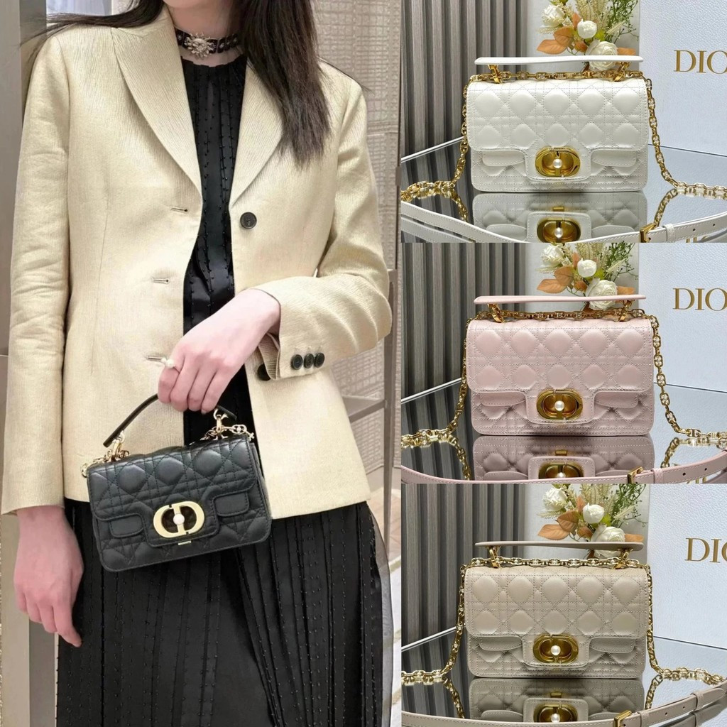 Dior Dior 24 New Style CD Leather Jolie mini mini Handbag Pearl Chain ...