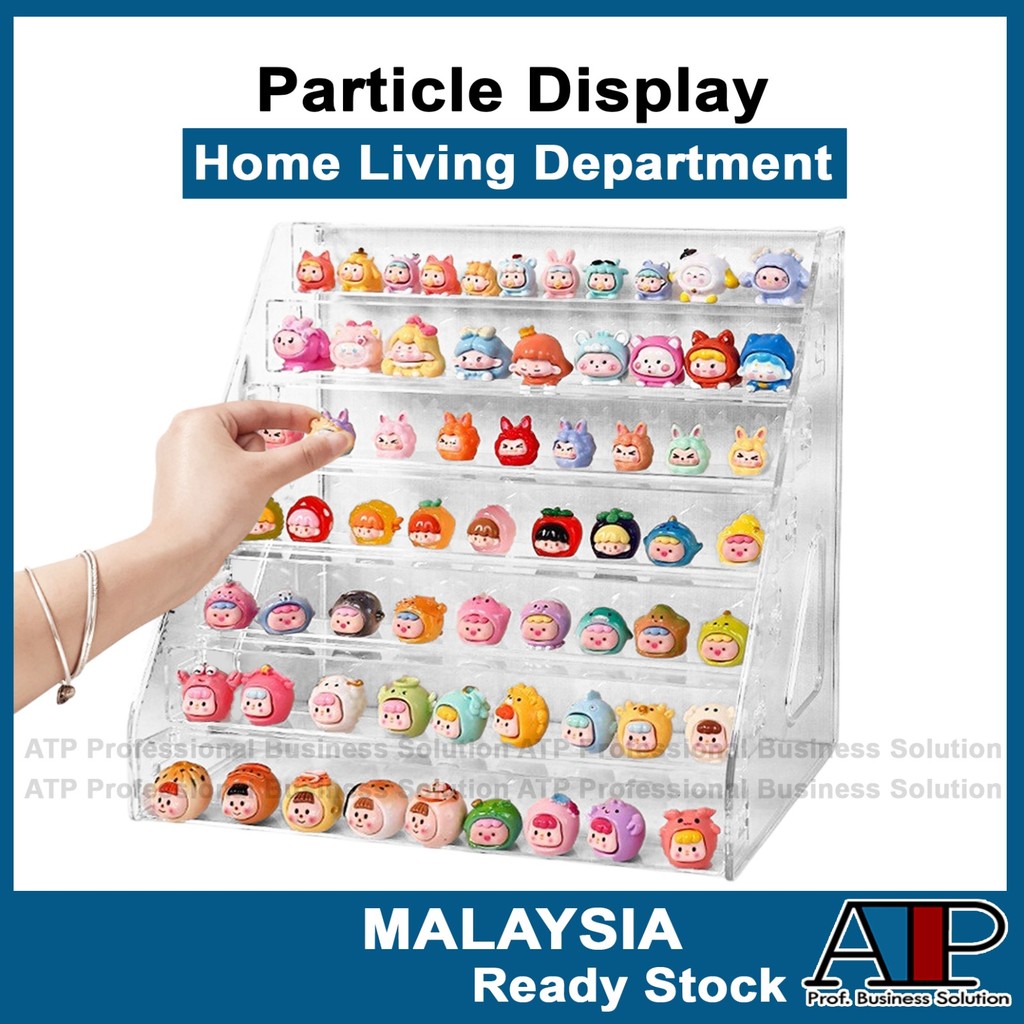 Papar Pameran Cute Particle Display Box Mini Blind Box Shelf Small ...