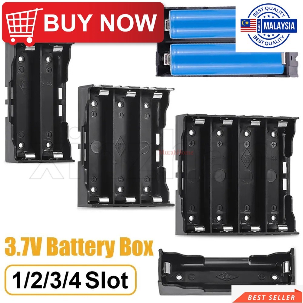 MH 3.7V Batteries Holder Storage Box / 1 2 3 4 Slots ABS 18650 Battery ...