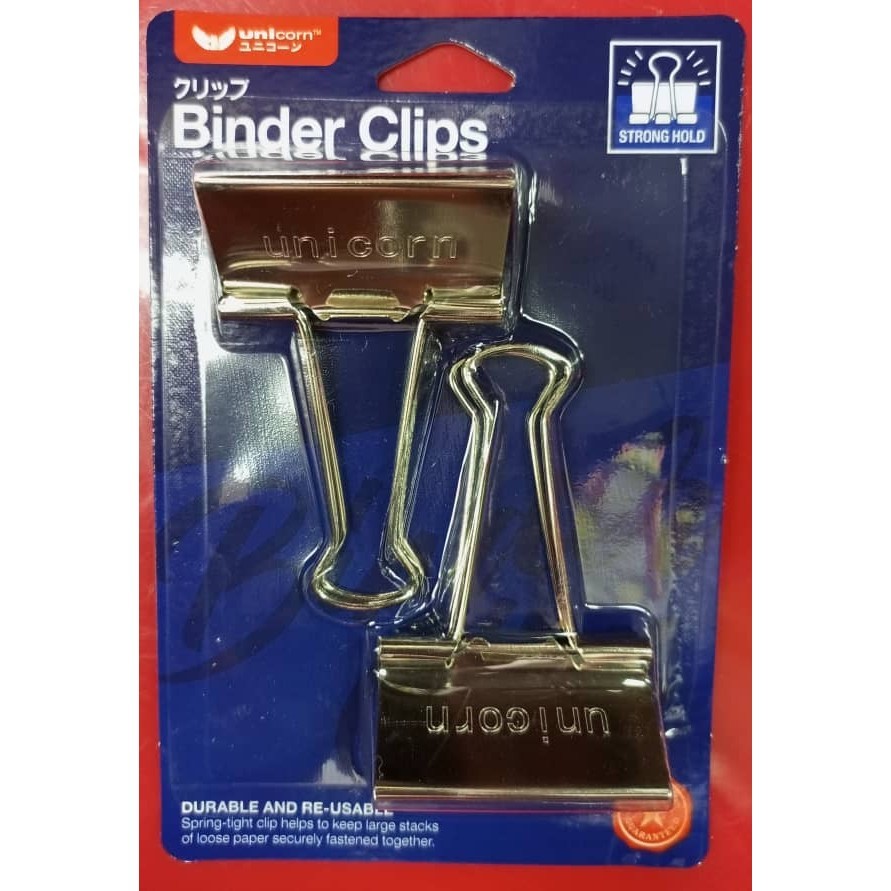 UNICORN BINDER CLIP (SILVER CHROME COLOUR) | Shopee Malaysia