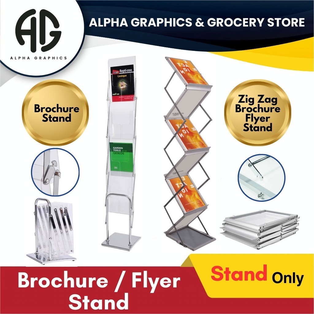 Brochure / Flyer Stand / Zig Zag Brochure Flyer Stand | Shopee Malaysia