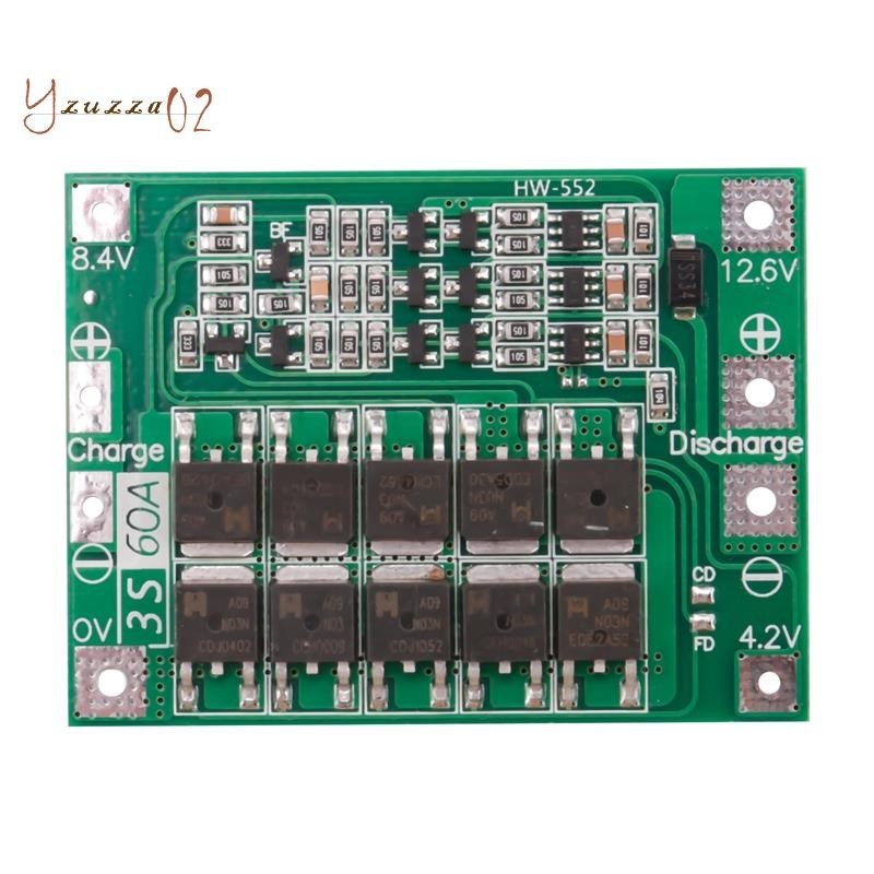 3S 60A Board Lithium Li-Ion 18650 Battery Protection Board With Balance ...
