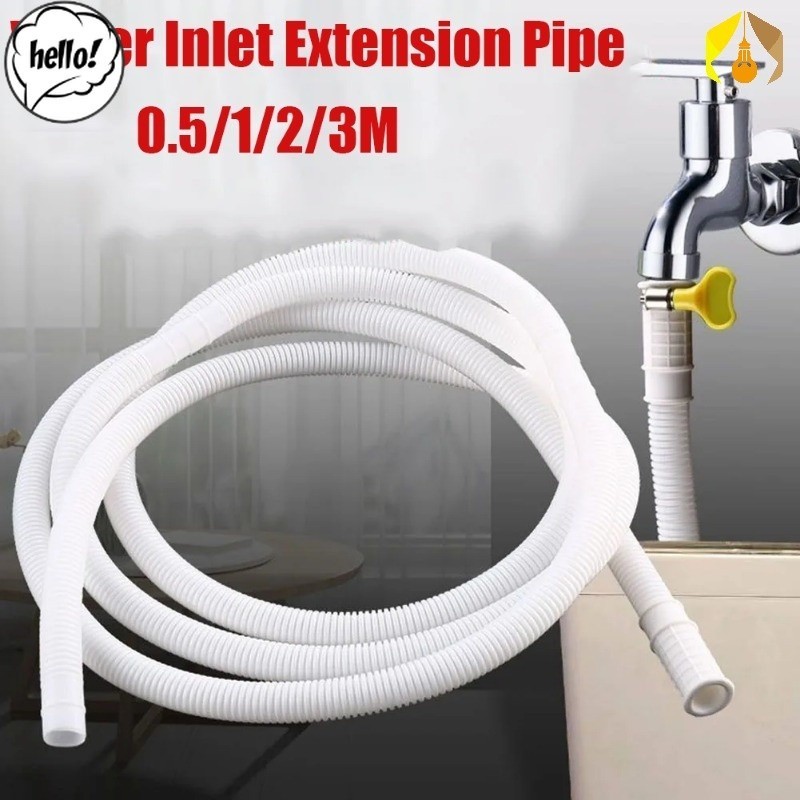 HL White Drain Hose Pipe Inlet Hoses Extension Drainpipe Tube/Air ...