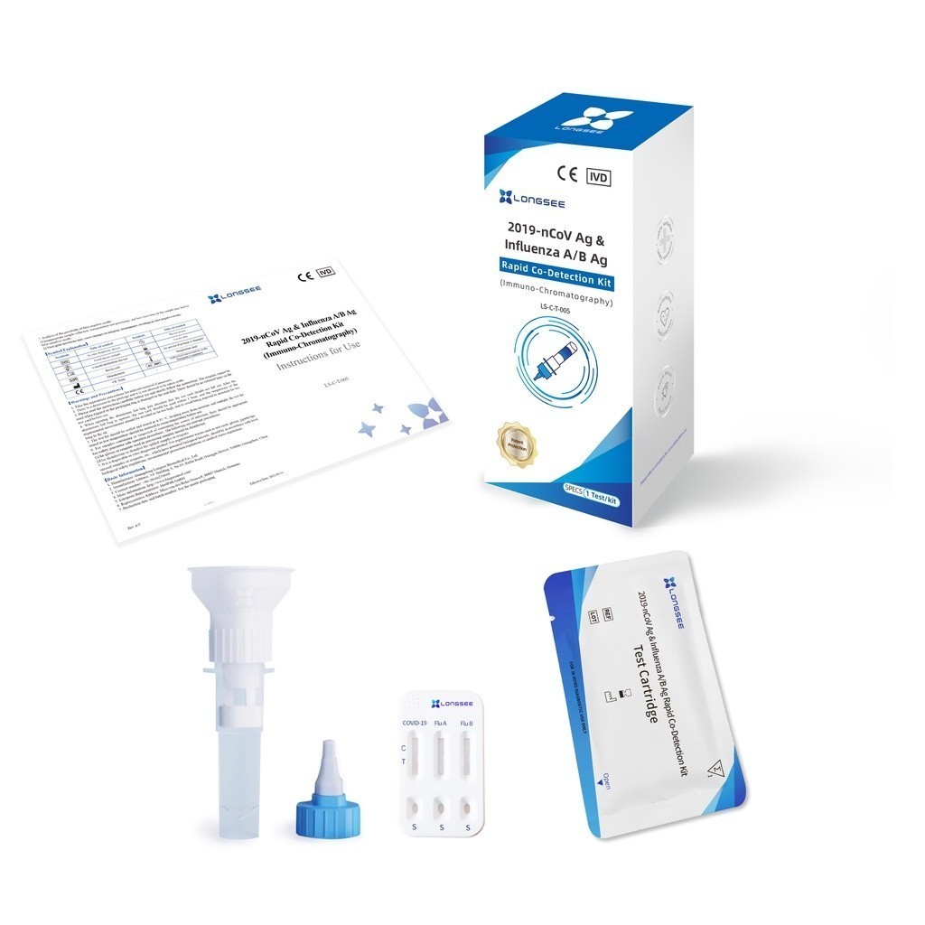 Longsee COVID-19 & Influenza A/B 3in1 Saliva Test Kit 1s (READY STOCK ...