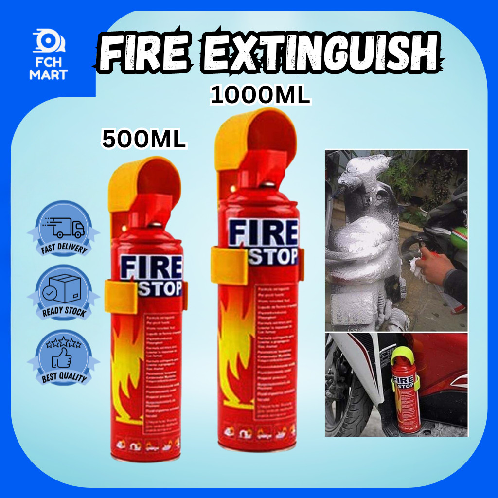 1000ml / 500ml Mini Car Fire Stop Aerosol Foam Spray Fire Extinguisher ...