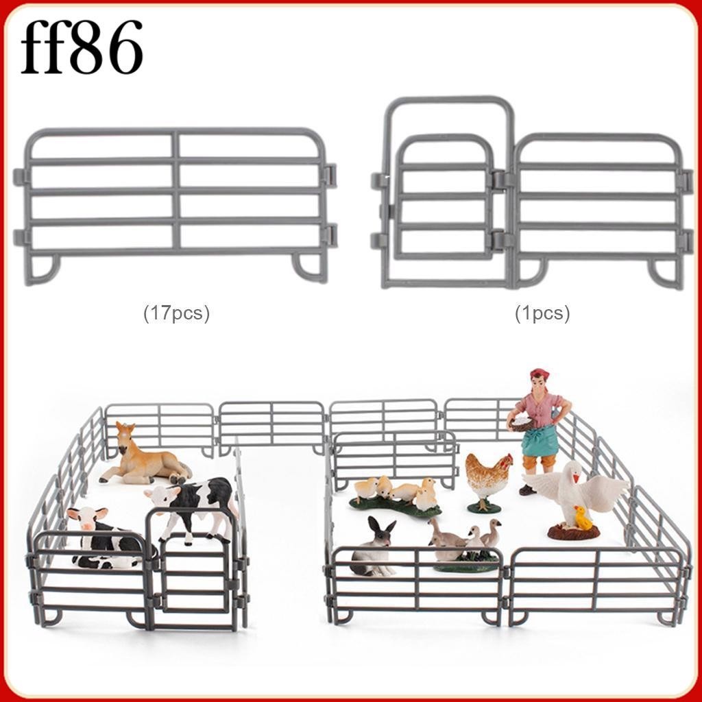 1/2/3/5 DIY Miniature Corral Fencing Kit Plastic Fence Model Playset ...