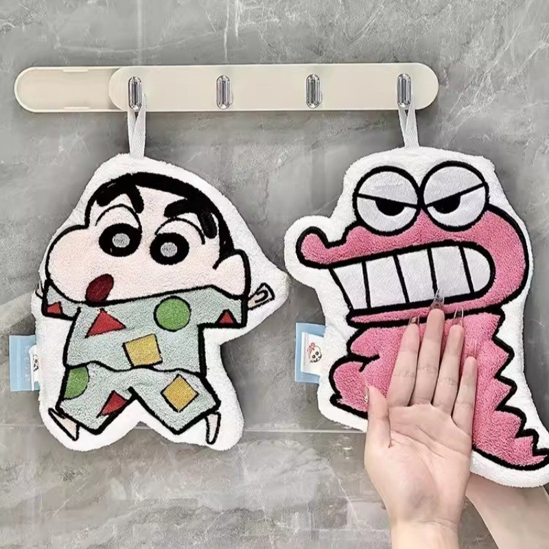 Cute Cartoon Crayon Shin-Chan Hand Towel Pure Soft Hand Towel Super Absorbent Plush Hand Towel ...