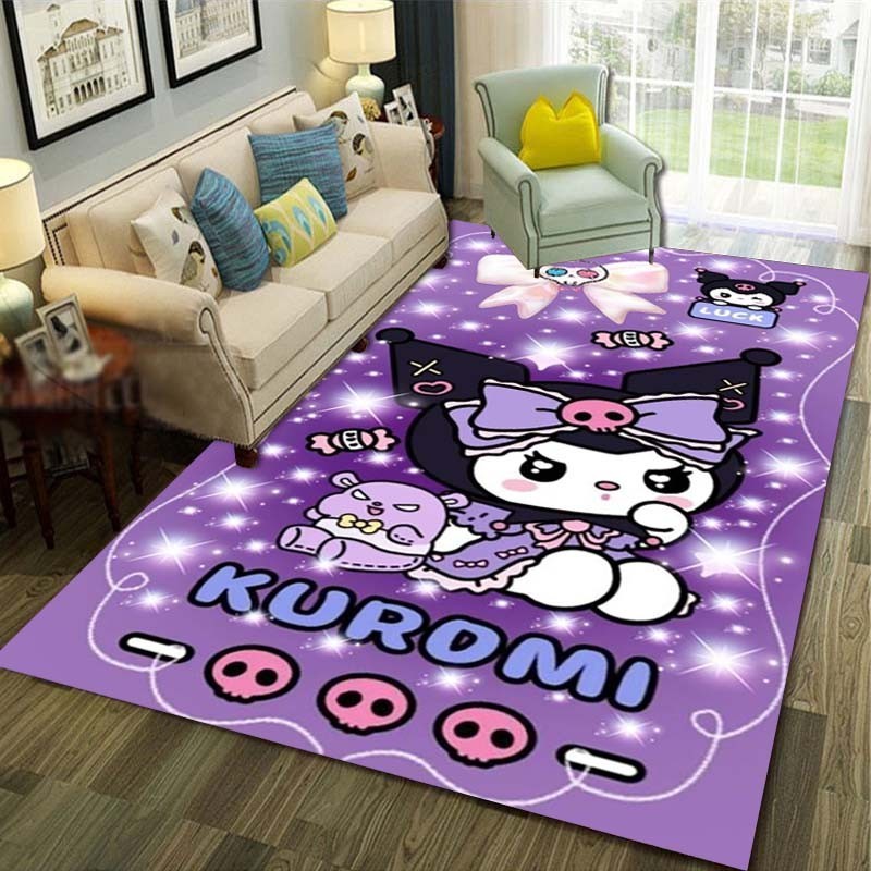 My Melody Kuromi Carpet Cinnamoroll Pom Pom Purin Rugs Floor Mat Cute ...