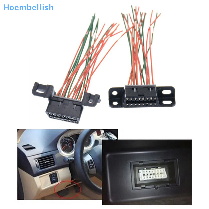 Hoe> 16 Pin Car Computer Detection Universal Connector Main Line Cable ...
