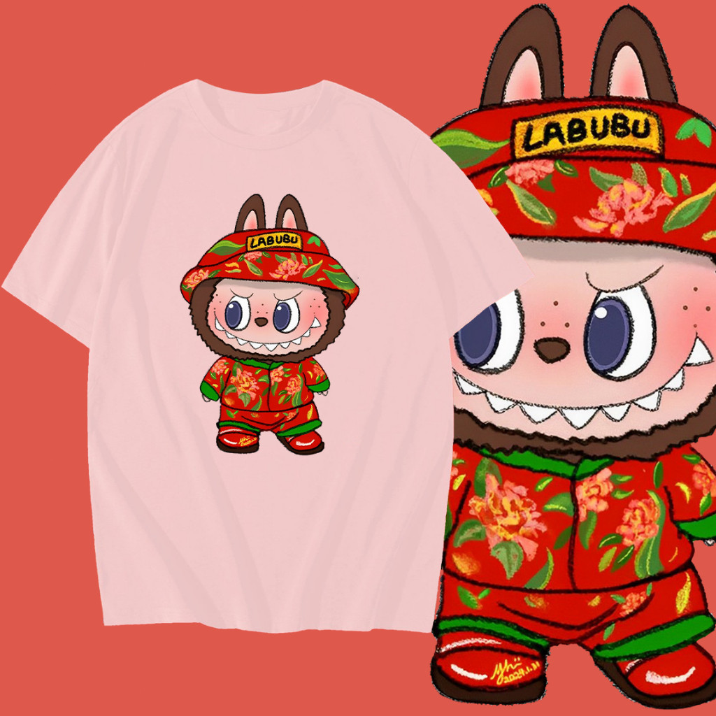 Labubu Pop Mart T-shirt NO.21 Cotton 1 Fabric Can Be Worn By Both Men ...