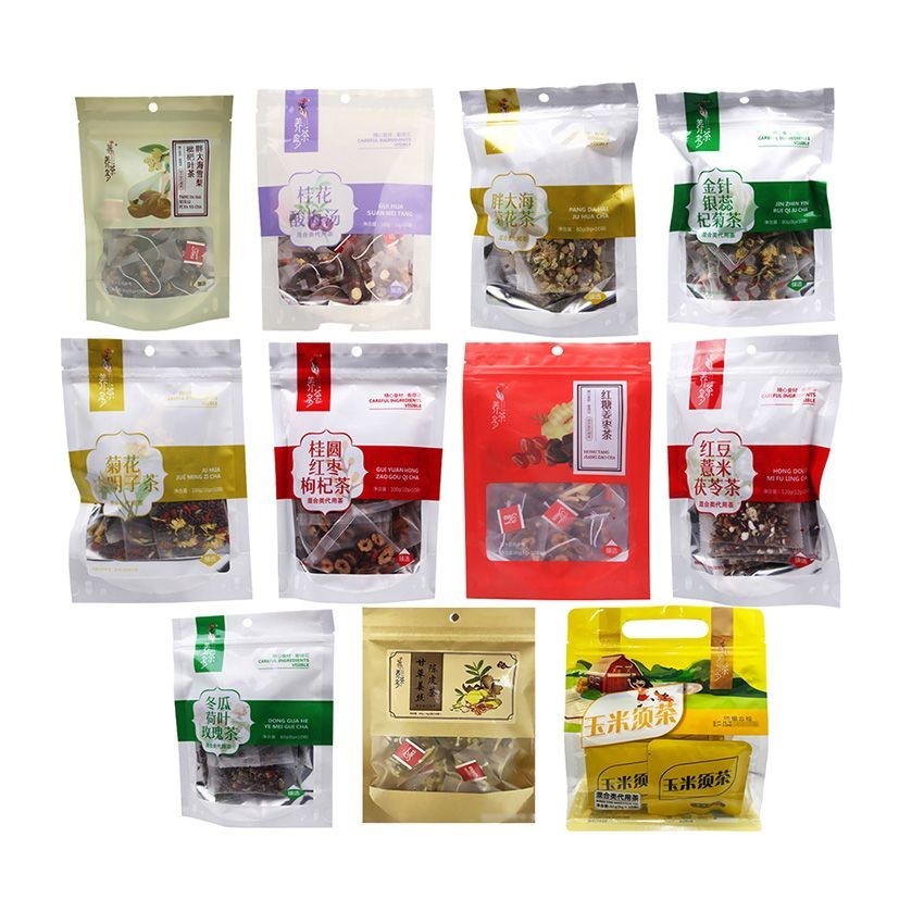 Menaikkan teh dan menjaga kesihatan, siri beg teh beg teh, kacang Malva ...