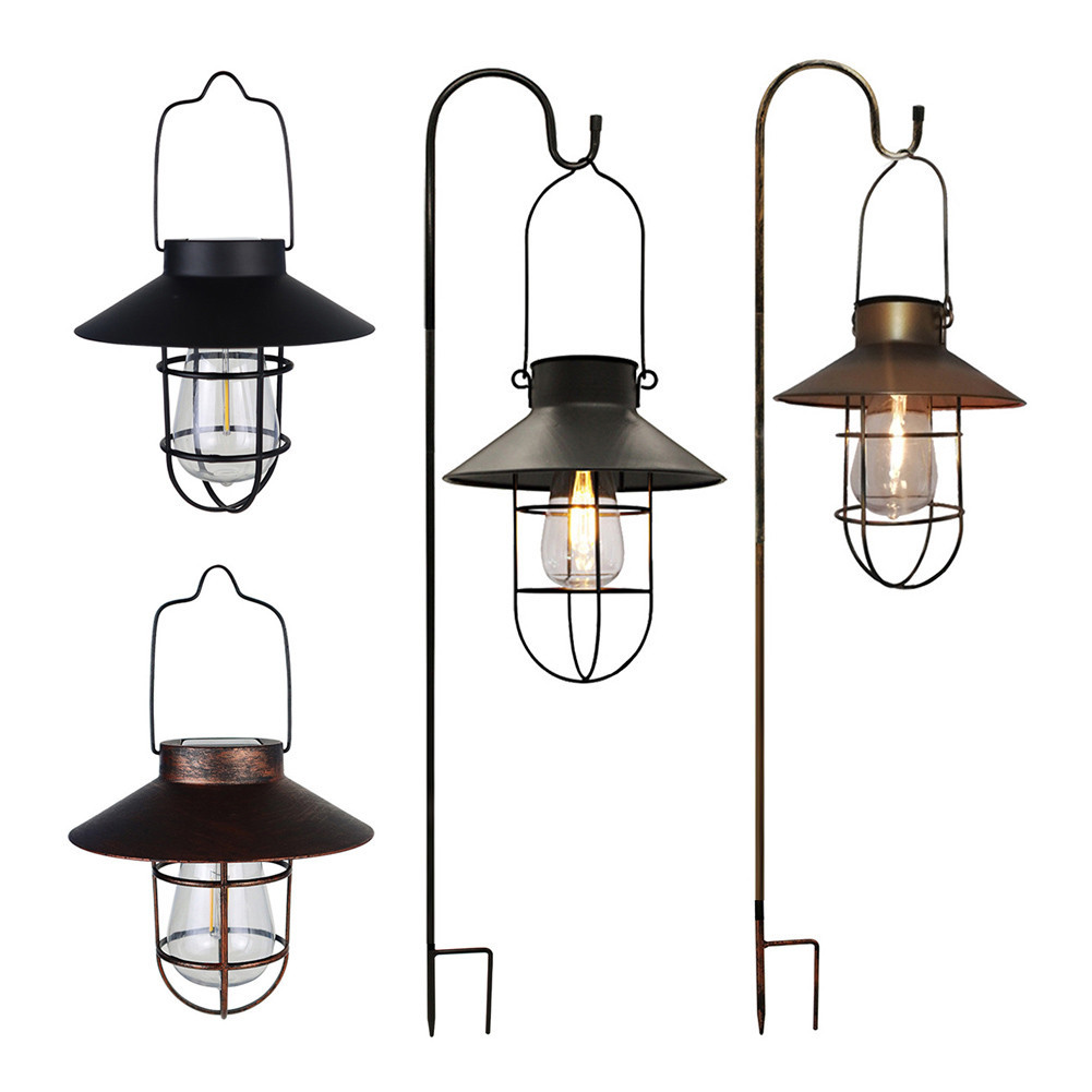 keepdreaming Retro Solar Lantern for Garden Decoration Tungsten Bulb ...