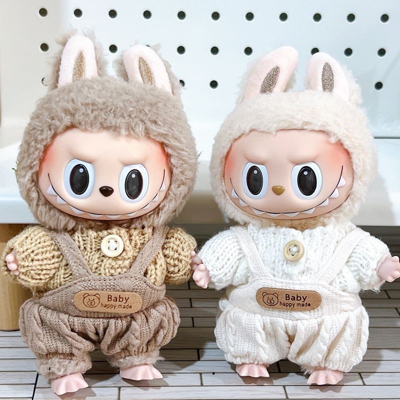 Labu Doll Coat Labubu Vinyl Doll 17cm Doll Dress Up Bubble Mart Doll ...