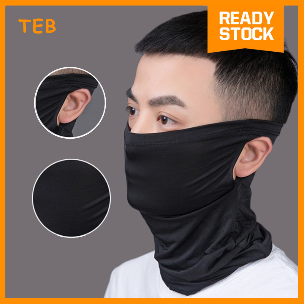 Penutup Muka Pelidung UV Ice Silk Bertelinga Elastik | Ice Silk Cycling ...