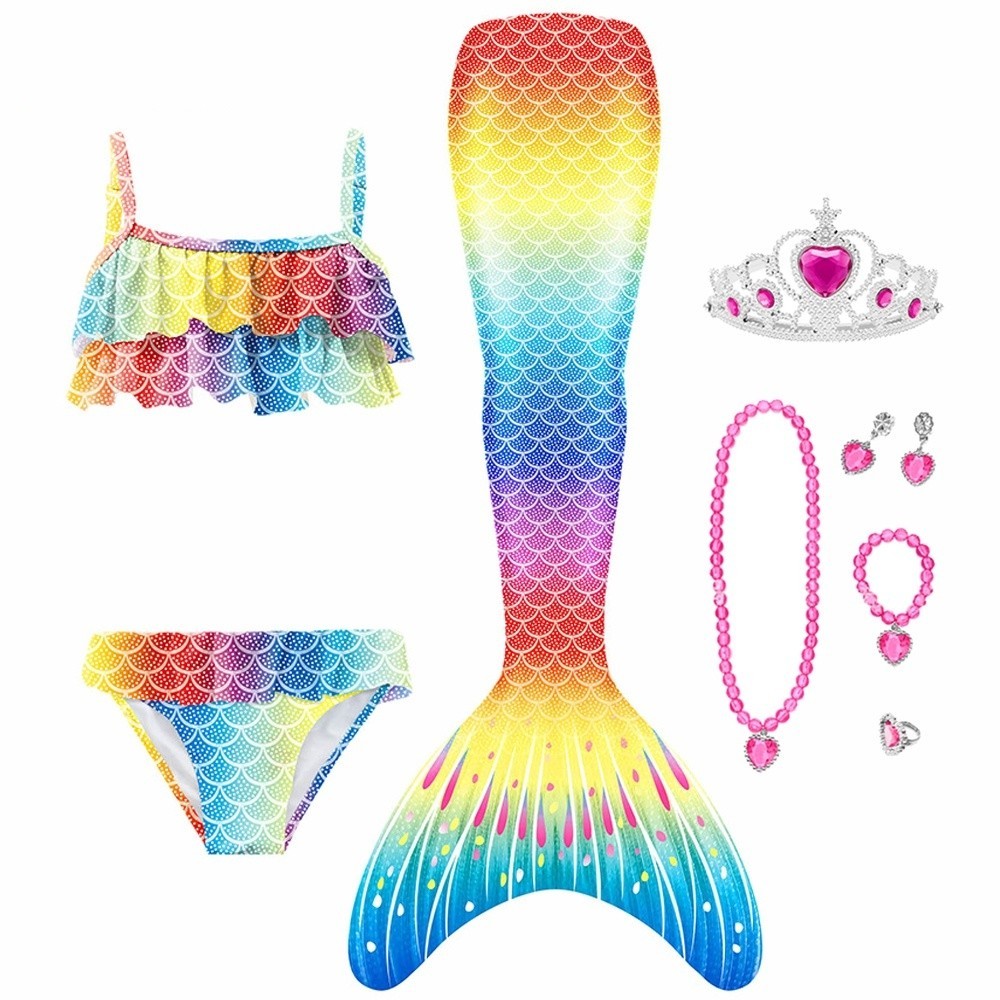 【Uhome】Mermaid Tail Costume Kids Mermaid Princess Costume Girls Cosplay ...