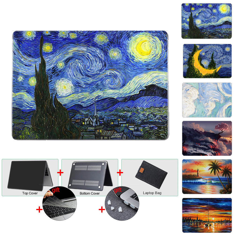 5 in 1 Huawei Oil Painting Laptop Case for Matebook D16 2024 D14 D15 ...