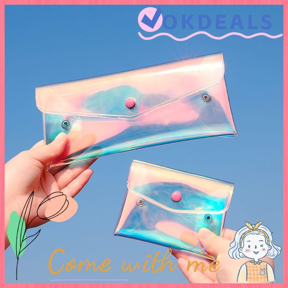 OKDSHOP Transparent Coin Purse Women Data Storage Coin Wallet Keys ...