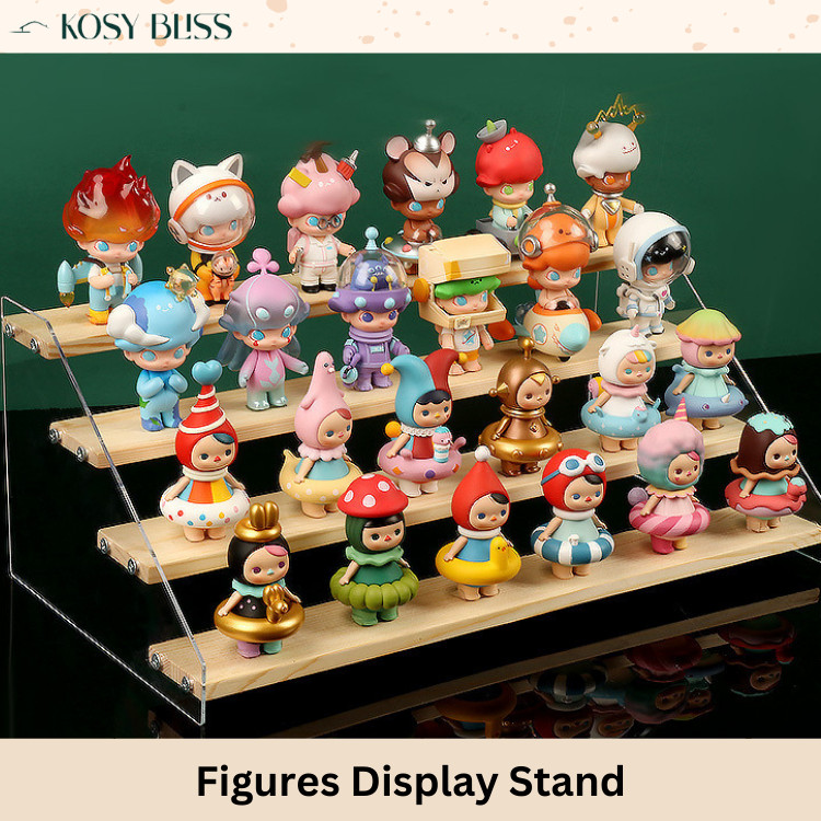 Display Stand Wood Acrylic Display Stand Transparent Step Ladder for ...