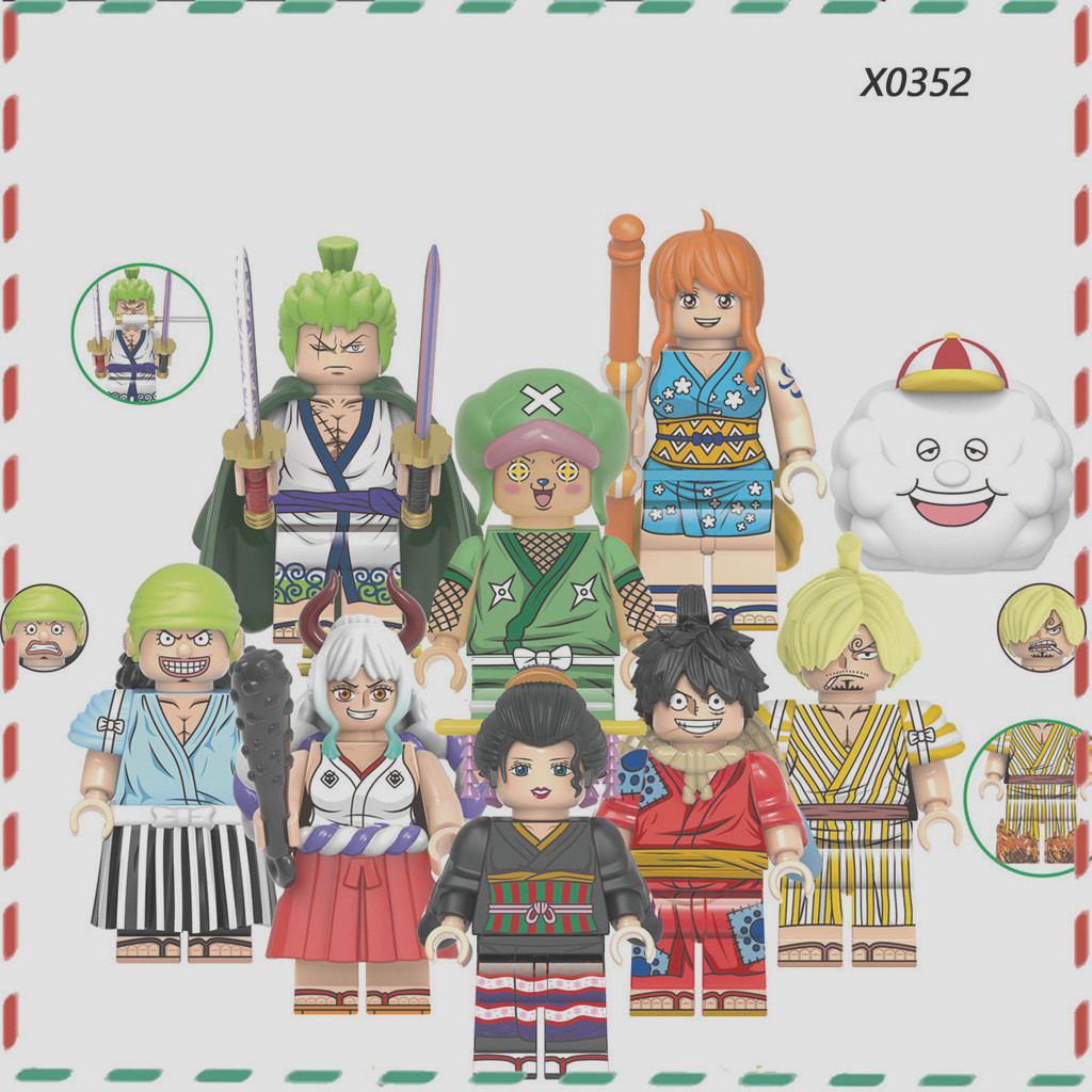 Children's Toy Anime Luffy One Piece Model minifigures Assembly Block ...