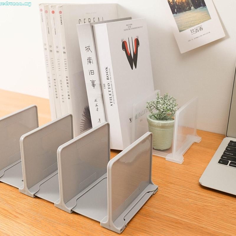 redsunaa Adjustable Bookends for Shelves Anti Slip Book Stopper Desk ...