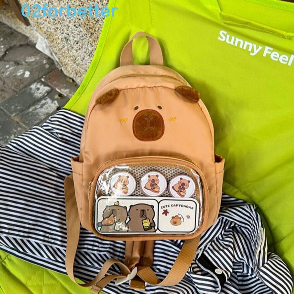 FORBETTER Transparent Pocket Itabag, Creative Kawaii Capybara Student ...