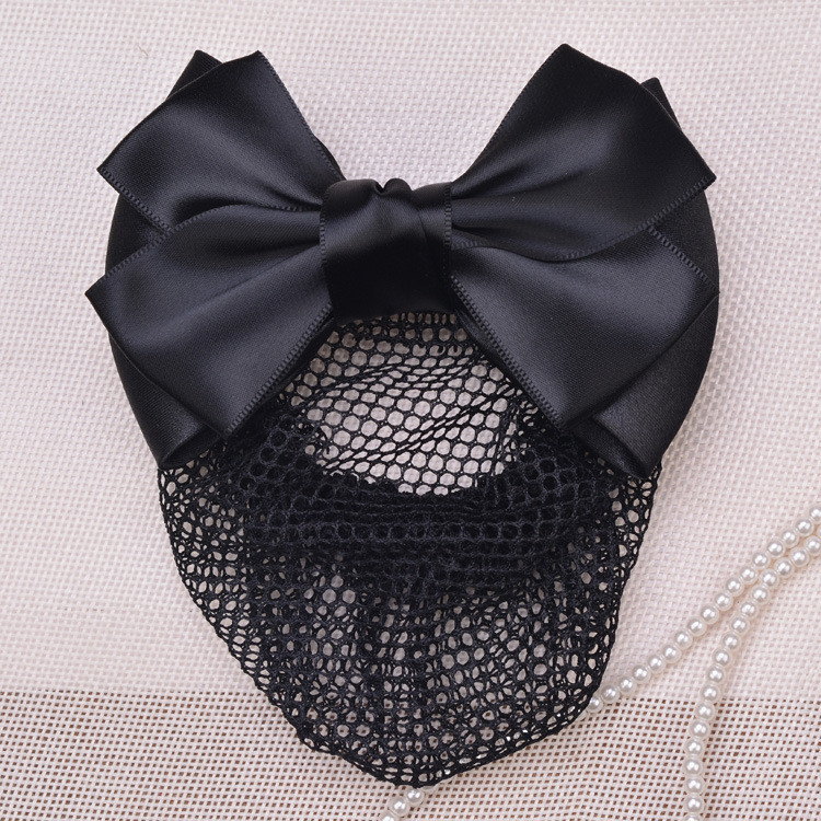 🎀LOCAL READY STOCK🎀Hair Net Bun Cover Ribbon Clips Bun Hair Nets Ballet ...