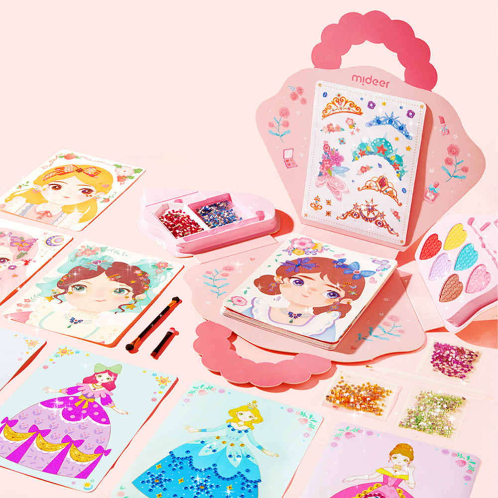 YL 3 in 1 Princess Dress Up Game Set , Girls Paper Sticker Princess ...