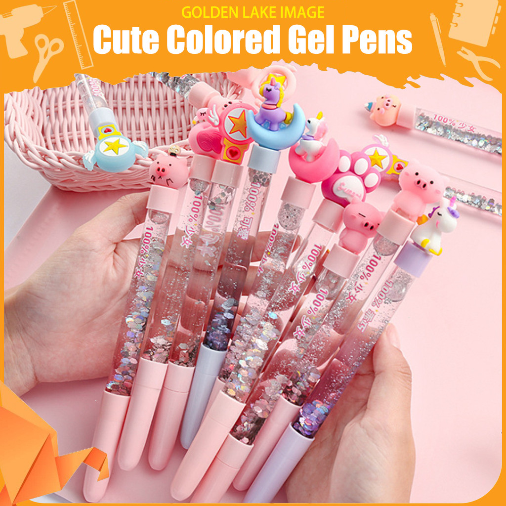 Cute Cat Claw Glow Pen Cartoon Quicksand Gel Pen Creative 0.5mm Writing ...