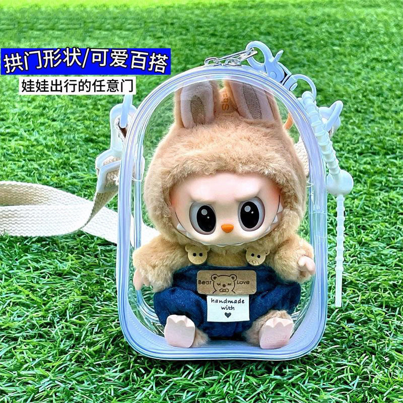 Labubu V2 Bag Transparent Outdoor Bag For Labubu Macaron Transparent ...