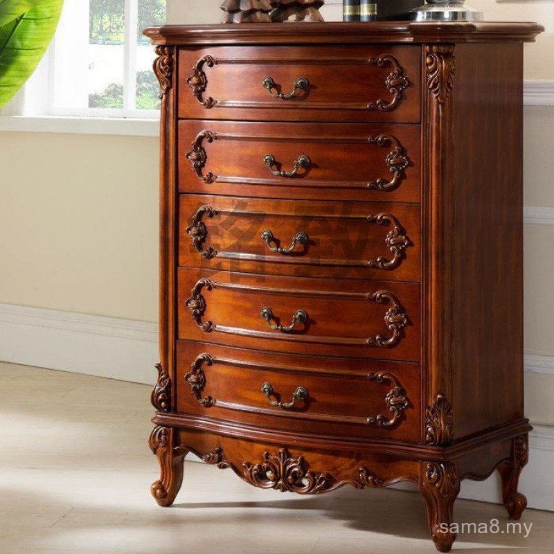M 10 Amerika almari lima laci kayu pepejal bilik tidur gaya Eropah ...