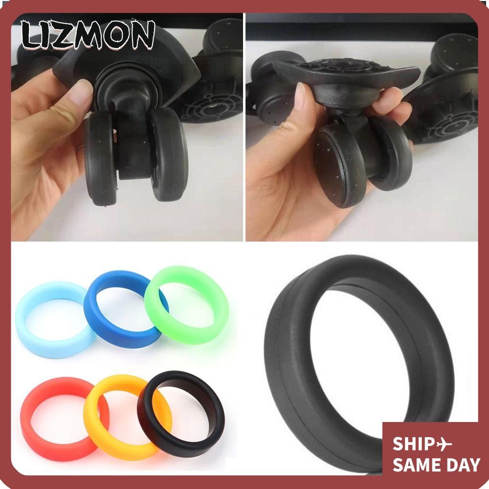 LIZMON 2Pcs Luggage Wheel Ring, Thick Flat Silicone Rubber Ring ...