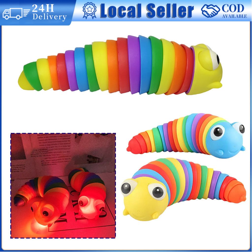 Funny Caterpillar Children Toy Colorful Snail Snot Worm Simulation ...