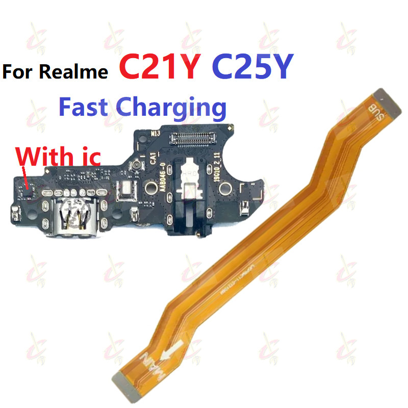For Realme C21Y C25Y USB Board LCD Display Main Motherboard Connector ...