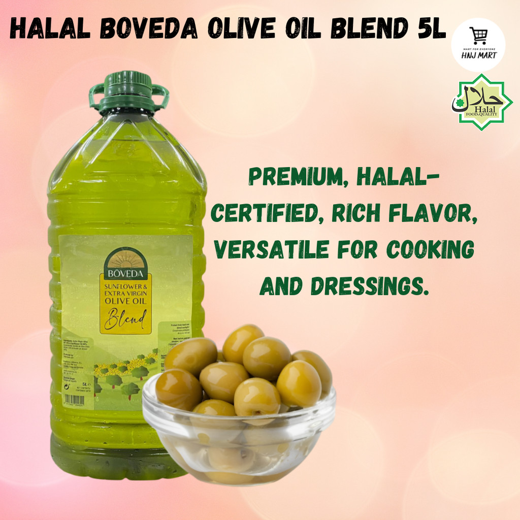 Halal Boveda Olive Oil Blend 5L Zaitun Minyak 5 liter Organic Big ...