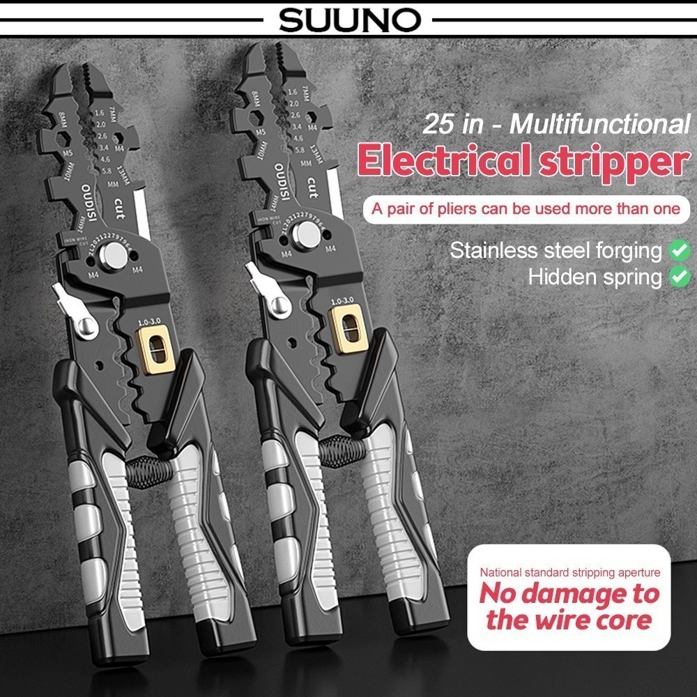 25 in 1 Wire Stripper Pliers Puller Electrician Wire Stripper Household ...