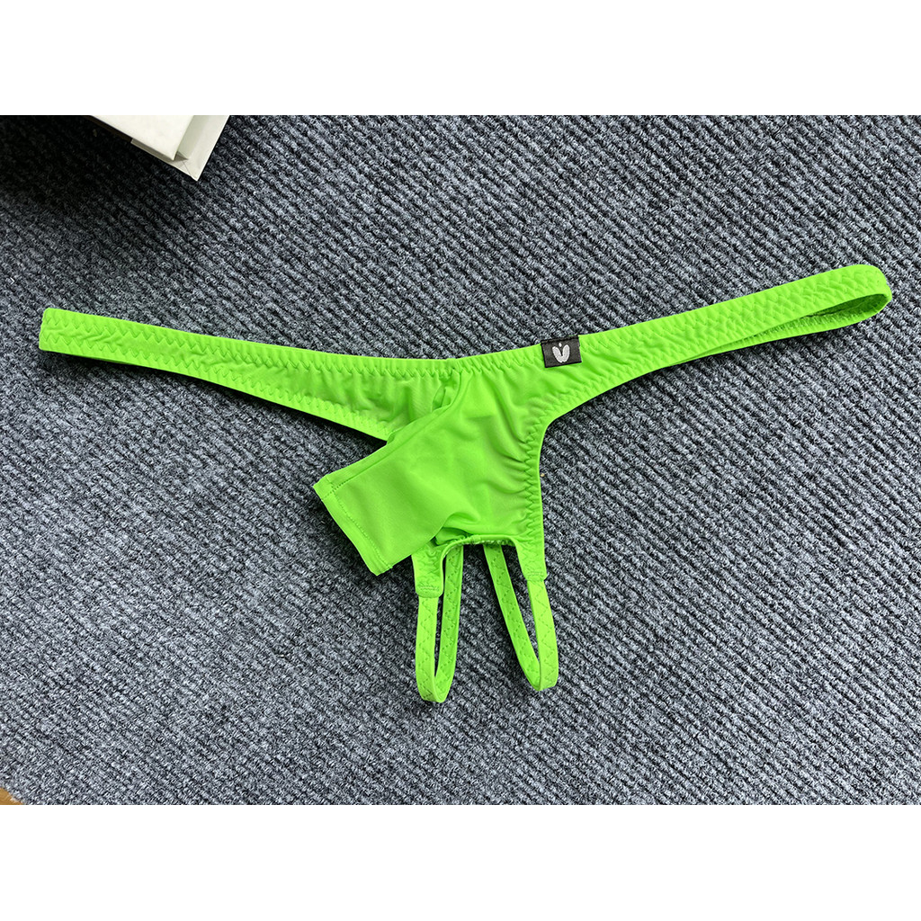 Open Short Elephant Trunk Men Sexy Low-Waist Thong Ice Silk Thin Style ...