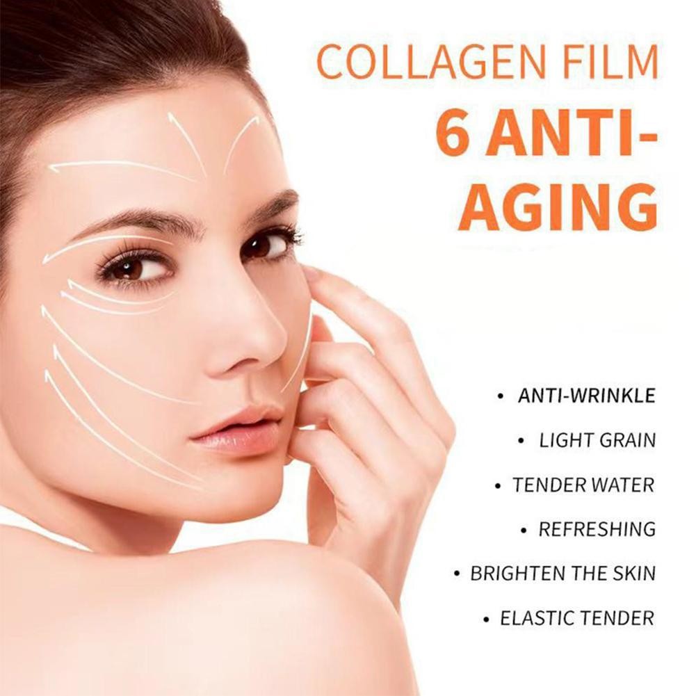 Nano Collagen Membrane Paper Soluble Facial Sticker Soothing Forehead ...