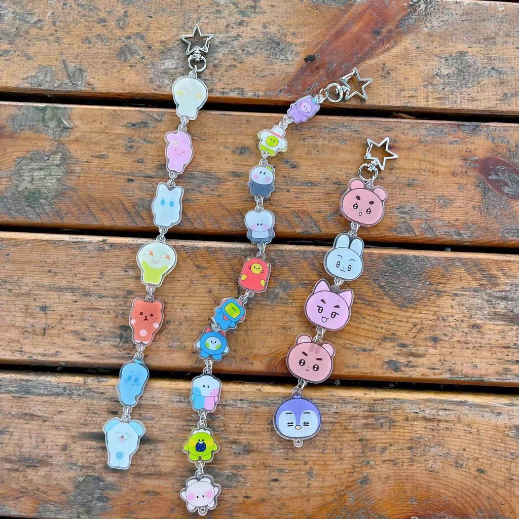 Kpop Idol RIIZE SKZ GIDLE ZB1 Acrylic Charm Keychain Cute Cartoon Long ...