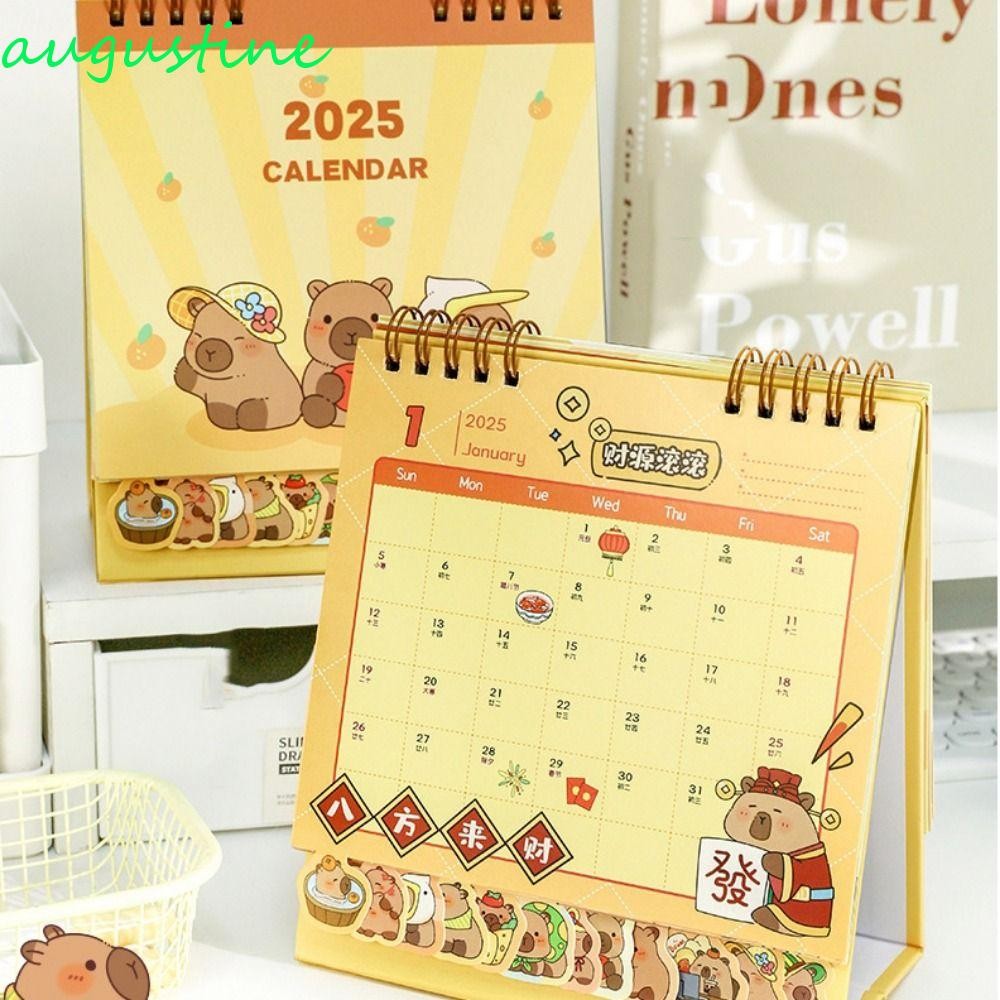 AUGUSTINE Panda Animal Calendar, Organizing Kalendar Capybara Desk ...